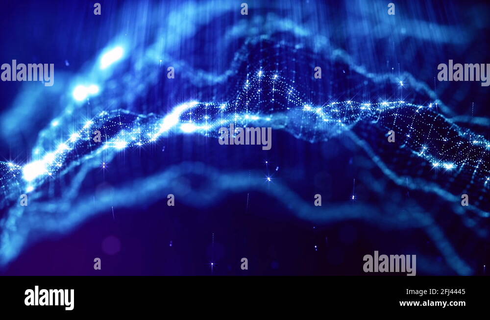 3d Render Loop Sci Fi Animation With Glow Particles Form Rolling