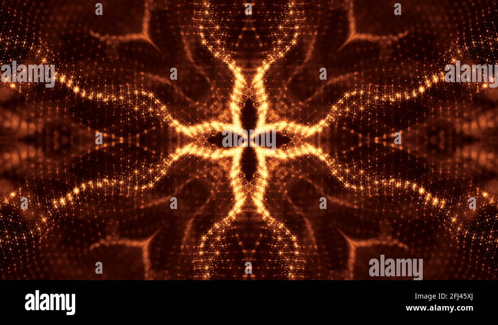 3d loop sci-fi animation with glow particles form rolling strings structures Stock Video Footage ...