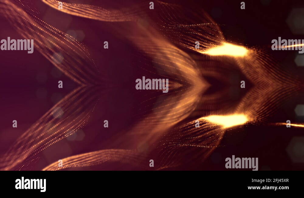 3d render of loop sci-fi animation with glow particles form rolling structures Stock Video ...