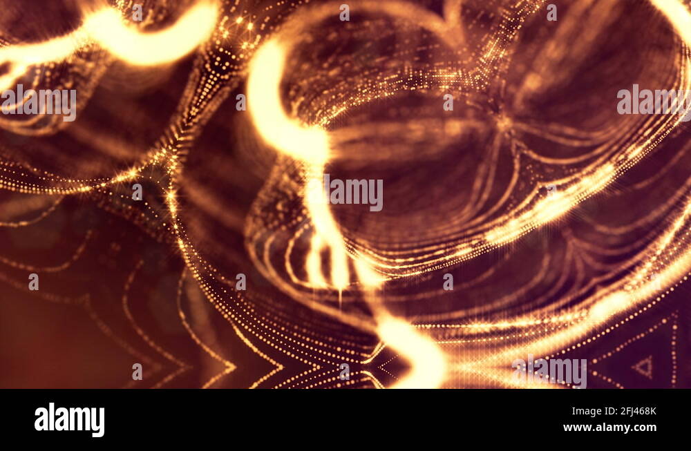 3d Render Of Loop Sci Fi Animation With Glow Particles Form Rolling