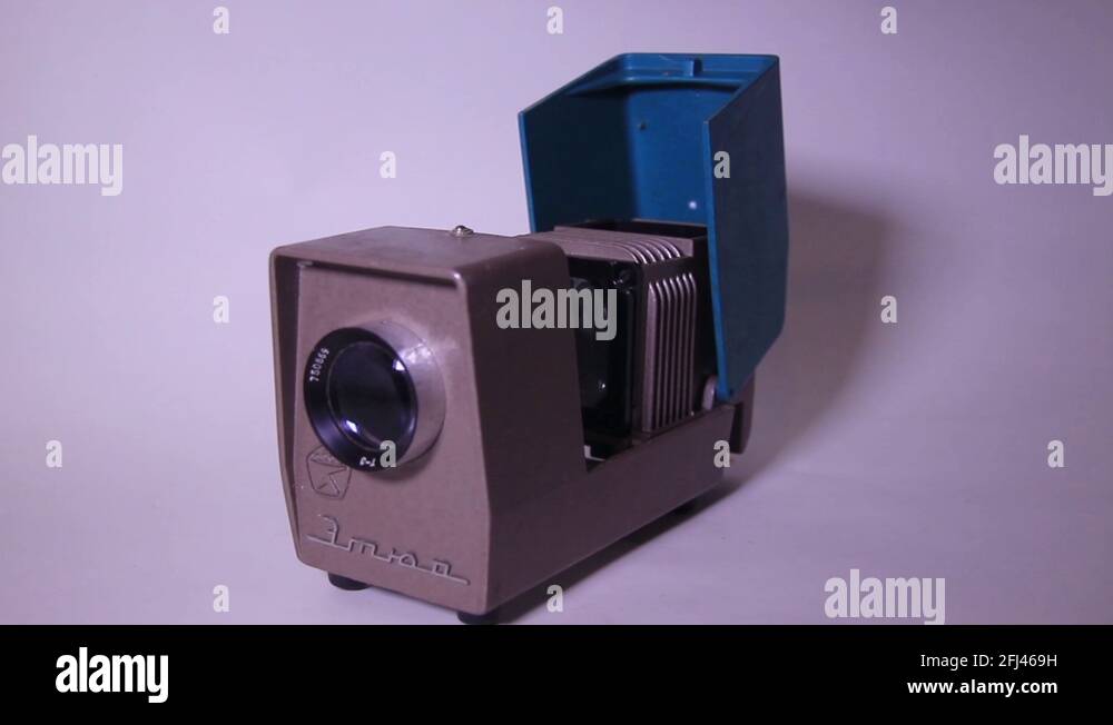 Vintage Soviet 35 mm Film Slide Projector Etude 2c Stock Video Footage ...