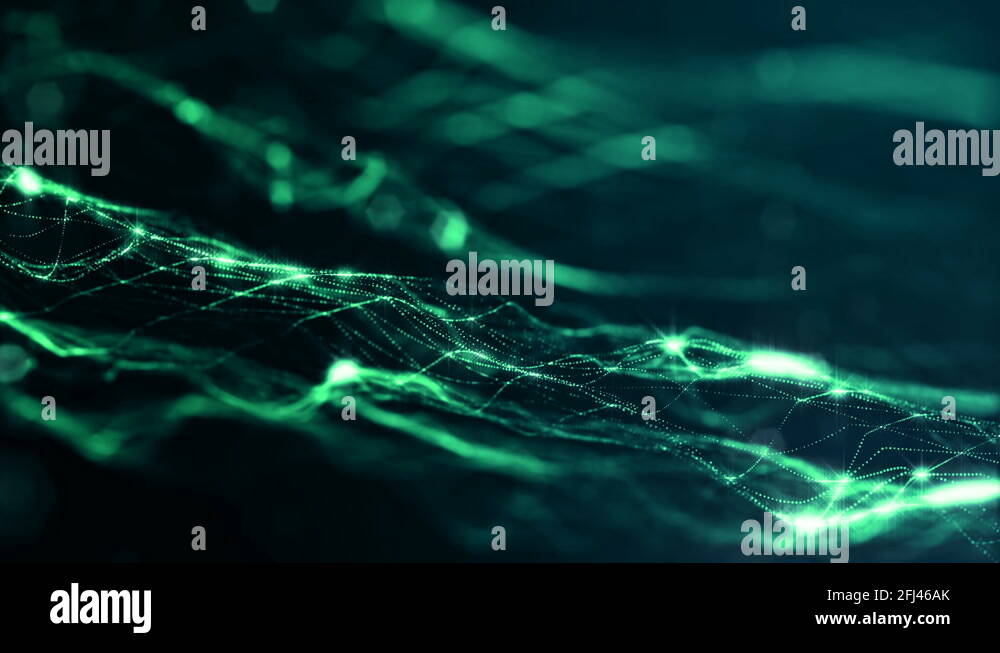3d Render Of Loop Sci Fi Animation With Glow Particles Form Rolling