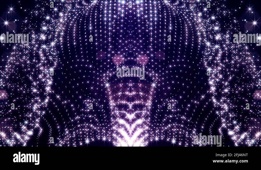 3d Render Of Loop Sci Fi Animation With Glow Particles Form Rolling