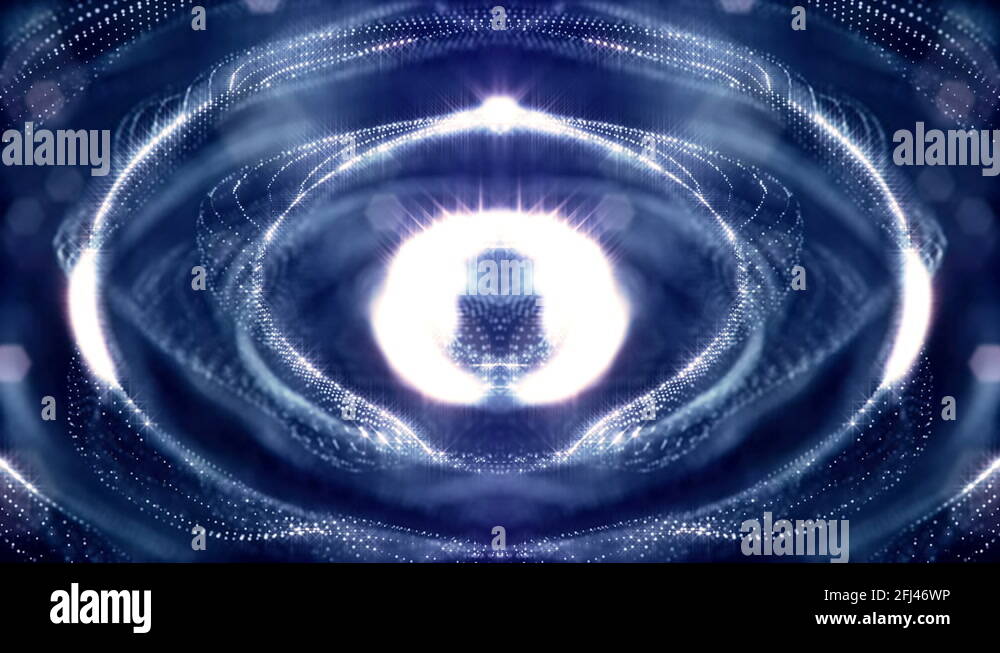 3d Render Of Loop Sci Fi Animation With Glow Particles Form Rolling