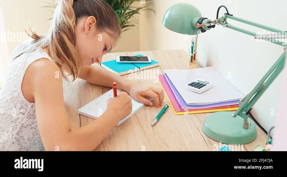 12 years old girl drawing Stock Videos & Footage - HD and 4K Video ...