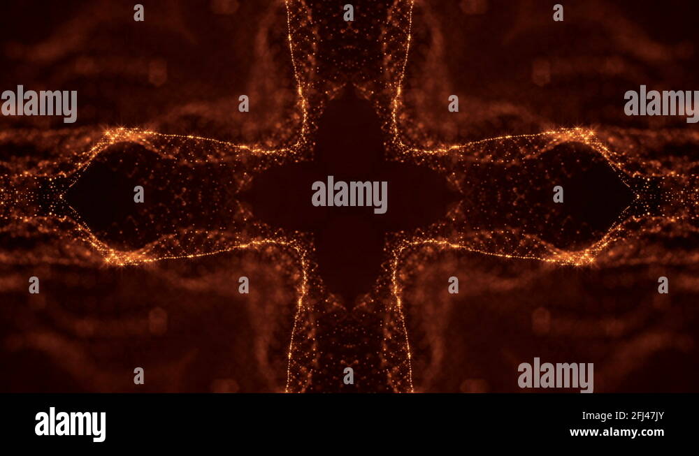 3d render of loop sci-fi animation with glow particles form rolling structures Stock Video ...