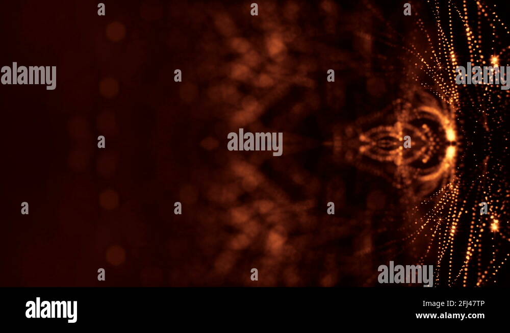 3d render of loop sci-fi animation with glow particles form rolling structures Stock Video ...