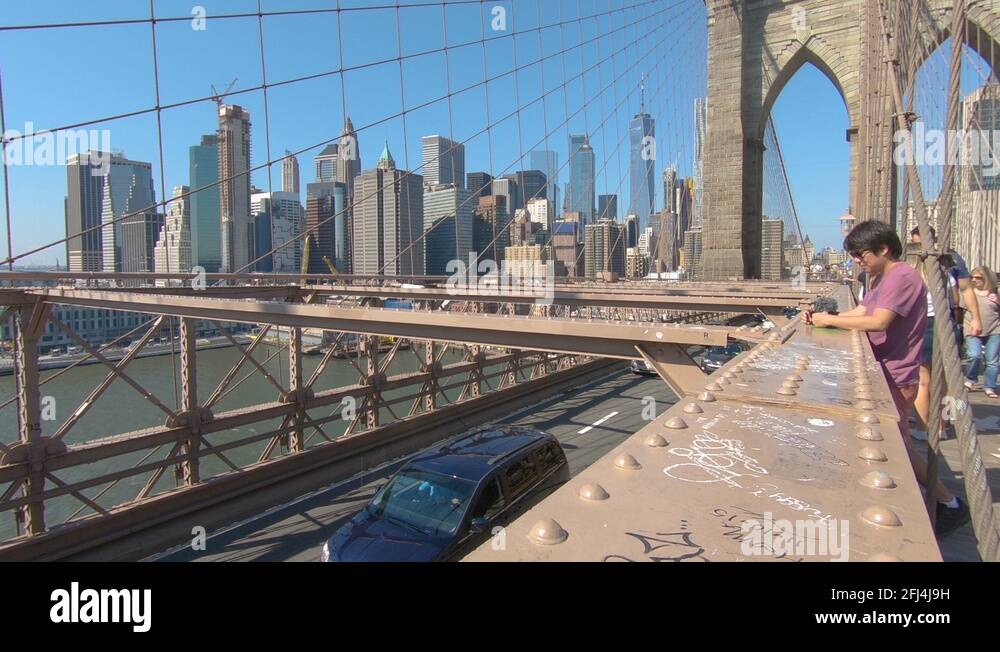 Brooklyn bridge pedestrian walkway Stock Videos & Footage - HD and 4K ...