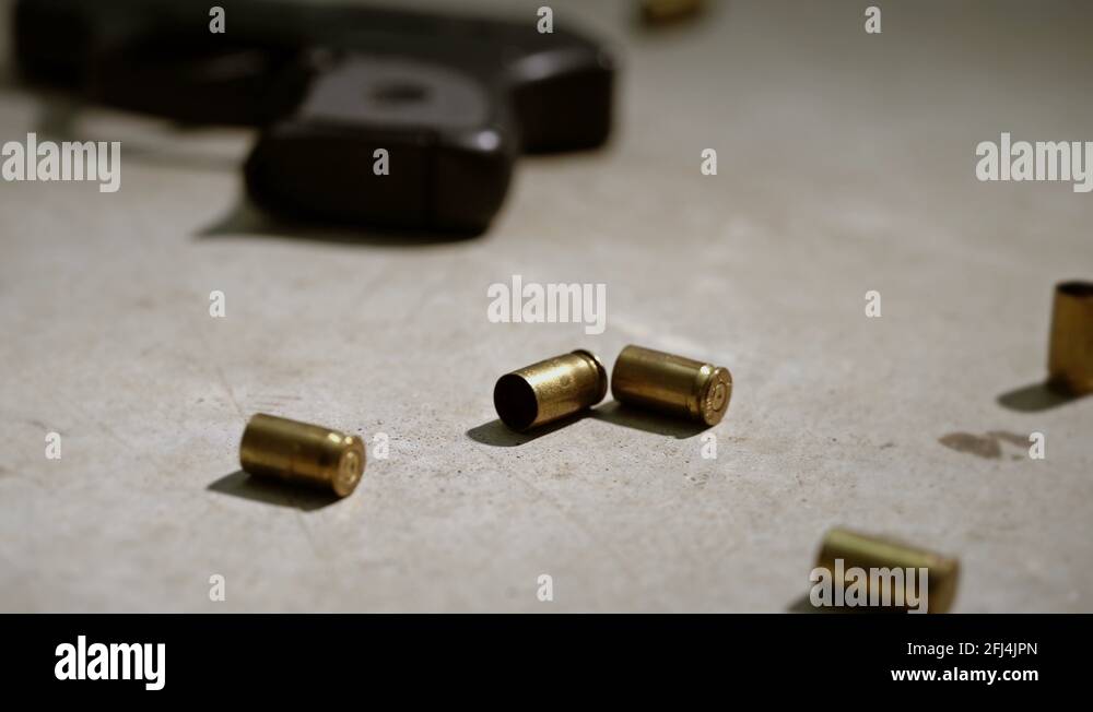 Crime Scene Bullet Casings and Handgun Stock Video Footage - Alamy