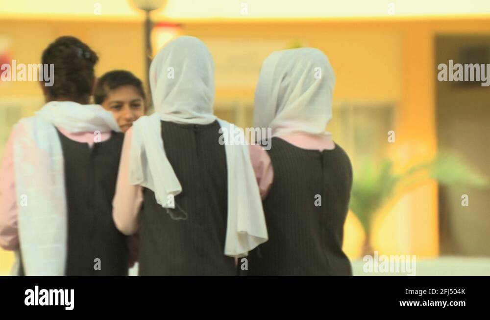 SHARJAH, UAE - CIRCA SEPTEMBER 2014: Arab teenage girls in school ...