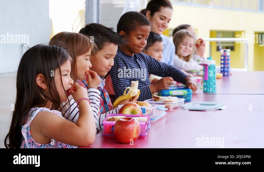 Kids lunch table school Stock Videos & Footage - HD and 4K Video Clips ...