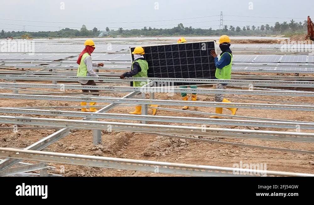 Construction site renovation solar power building Stock Videos ...