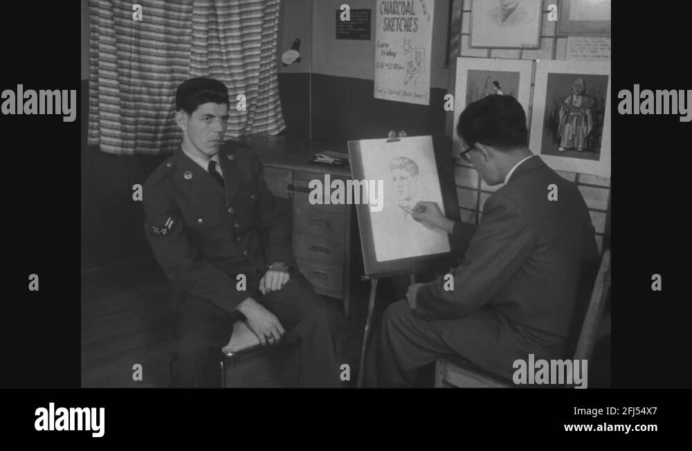 U.S. soldier poses for his portrait - 1960 Stock Video Footage - Alamy
