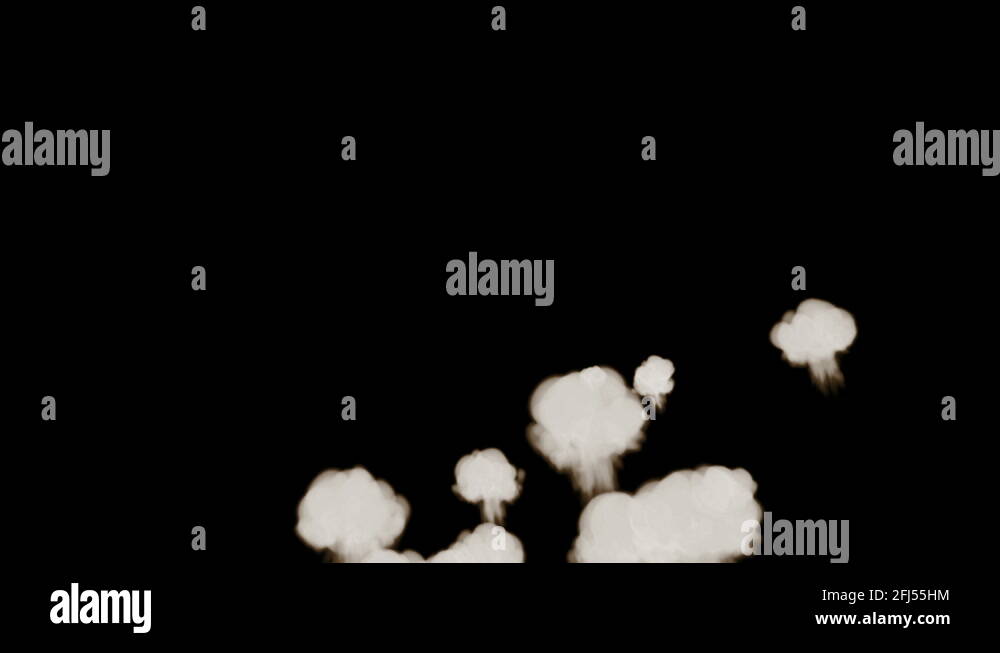 3d render of smoke simulation on a black background for visual effects ...