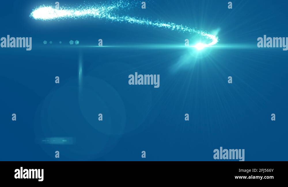 Sparkling light spirally moving against blue background 4k Stock Video ...