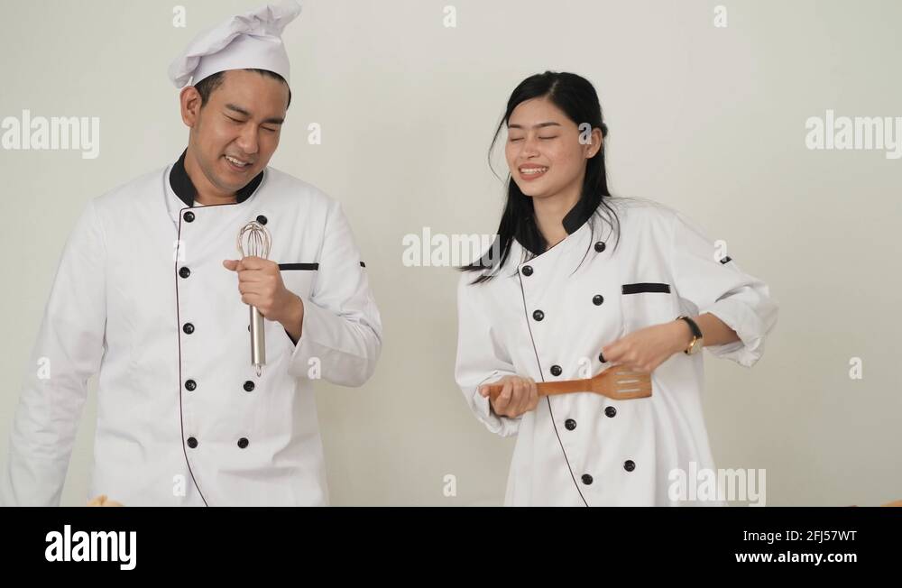 Happy asian chefs dancing together Stock Videos & Footage - HD and 4K ...