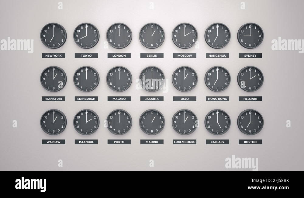 Time zones clocks Stock Videos & Footage - HD and 4K Video Clips - Alamy