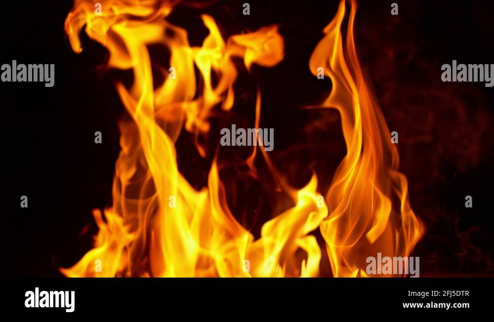 Fire flames in super slow motion, shooting with high speed cinema ...