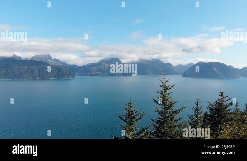 An aerial view of resurrection bay Stock Videos & Footage - HD and 4K ...