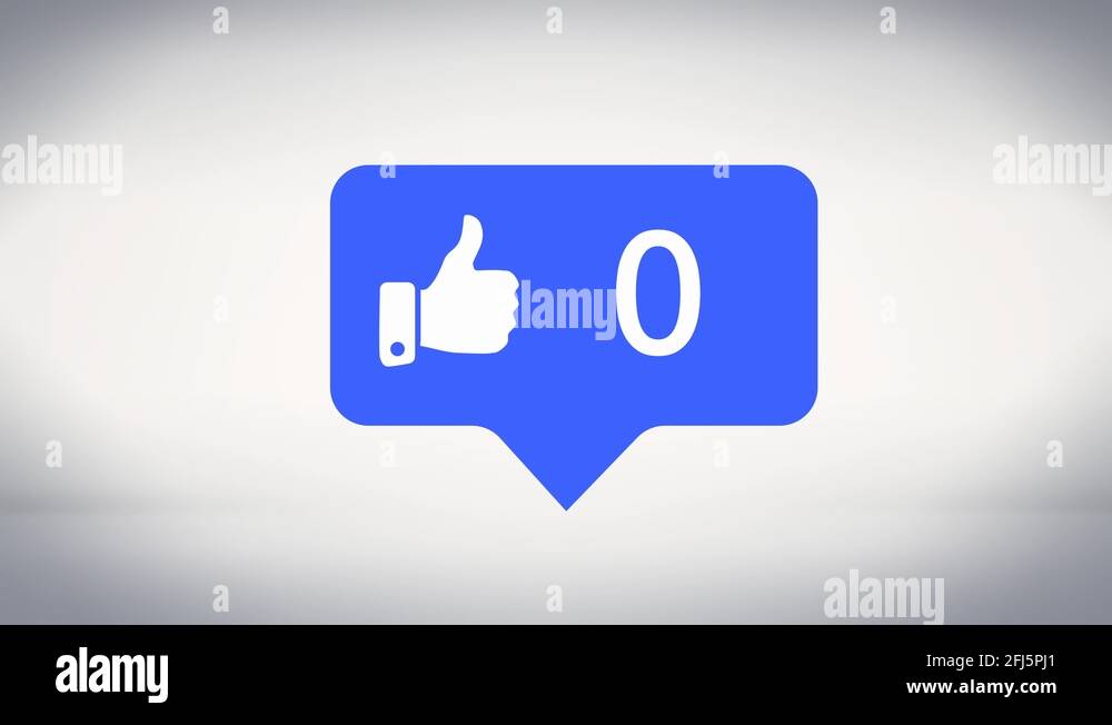 Social Like Facebook Icon, Thumbs Up Illustration Animation Pop Up ...