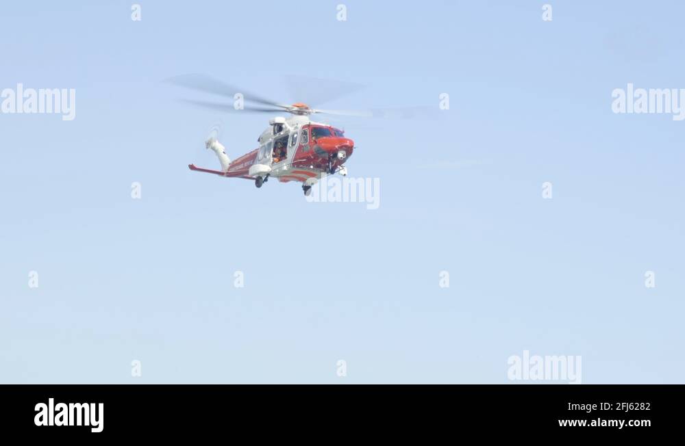 Red white search rescue helicopter Stock Videos & Footage - HD and 4K ...