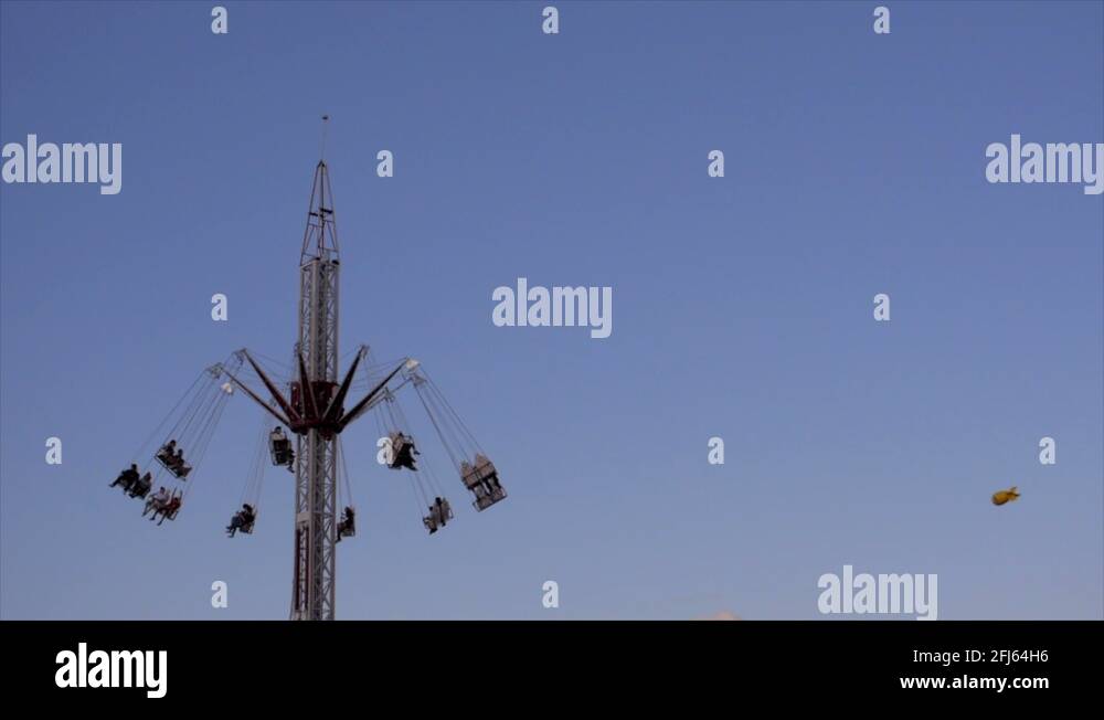 Gliding carnival Ride, spinning state fair amusement Stock Video ...