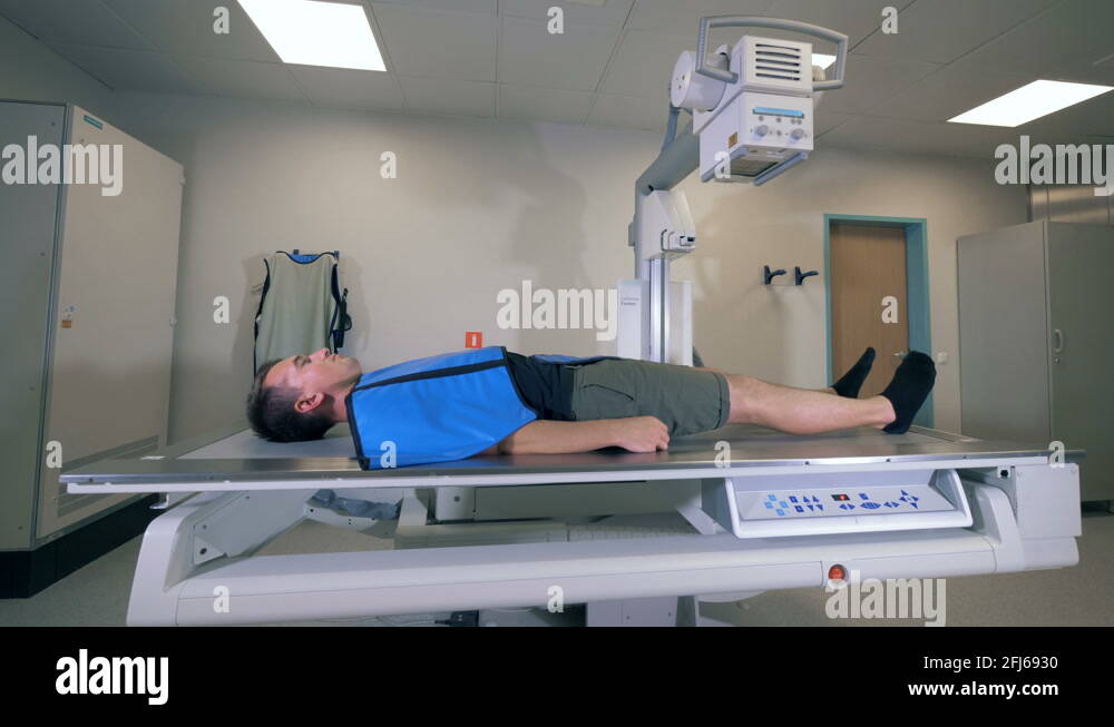 Modern x-ray scanner works in a laboratory, side view Stock Video ...
