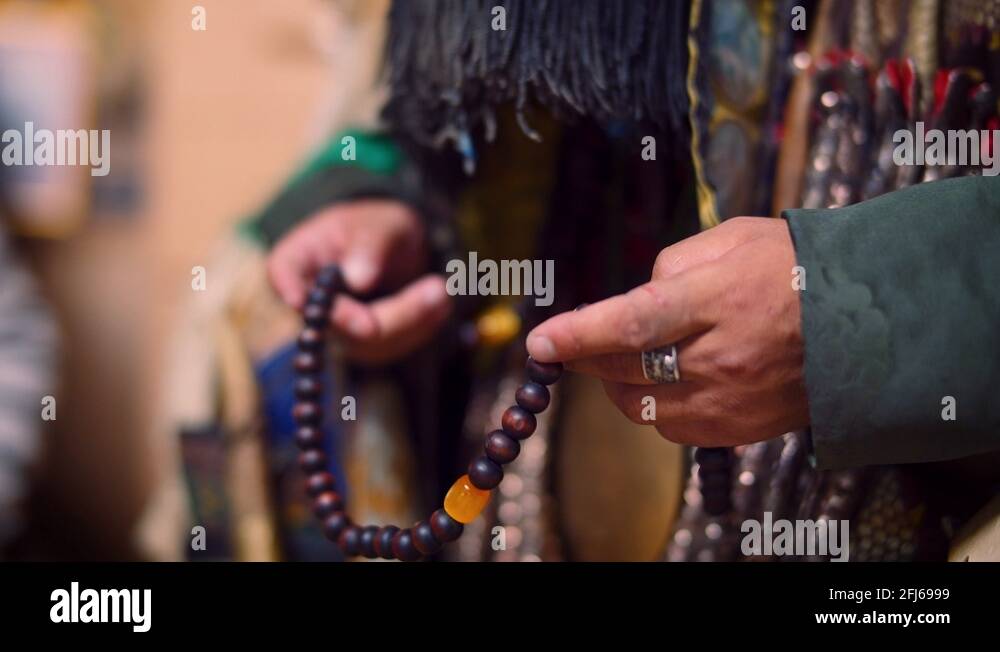 Mongolian Shaman performing a blessing Stock Video Footage - Alamy