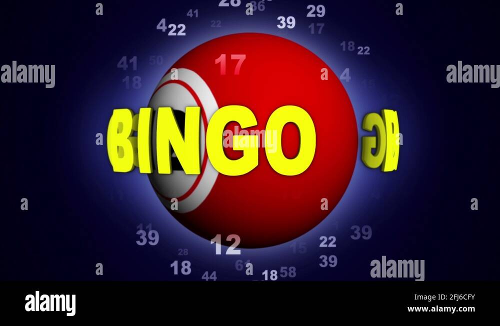 BINGO Text Animation Around the Bingo Ball, Rendering, Background, Loop ...