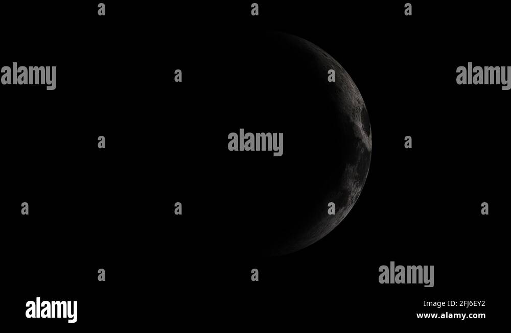 Moon life Cycle 4k. Moon Phases, Full Moon rotation loop. detailed Moon ...