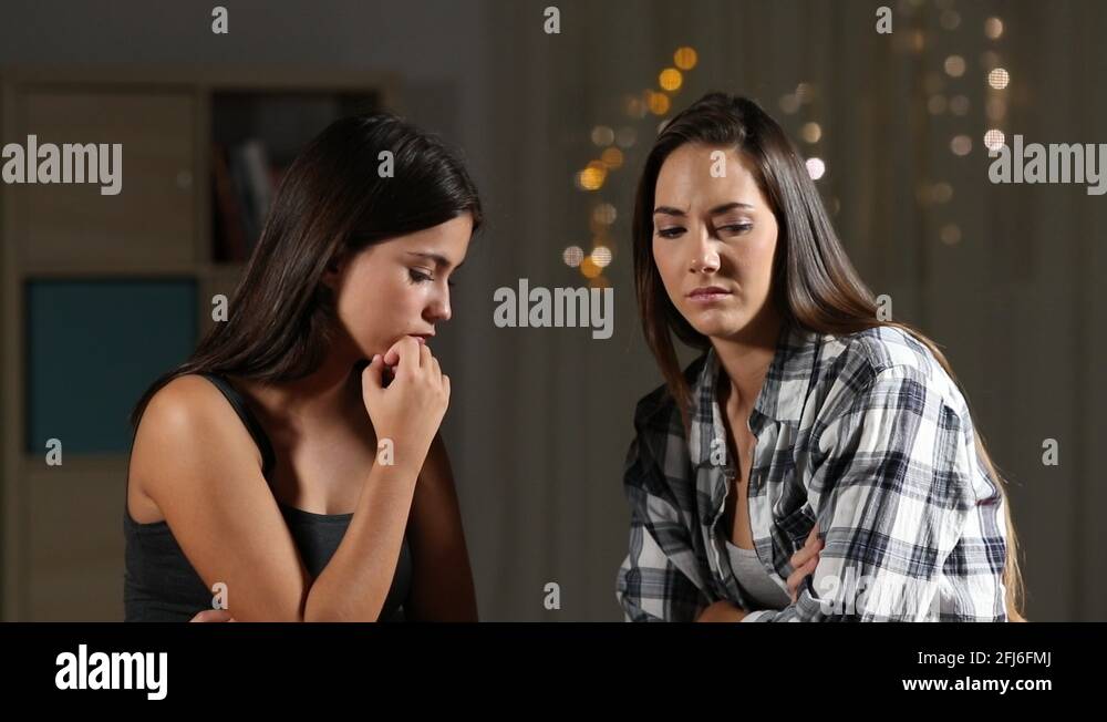 Friends reconciliation embracing after argument Stock Video Footage - Alamy