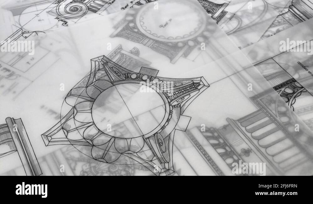 blueprints - drawings of antique architecture - drawings of antique ...