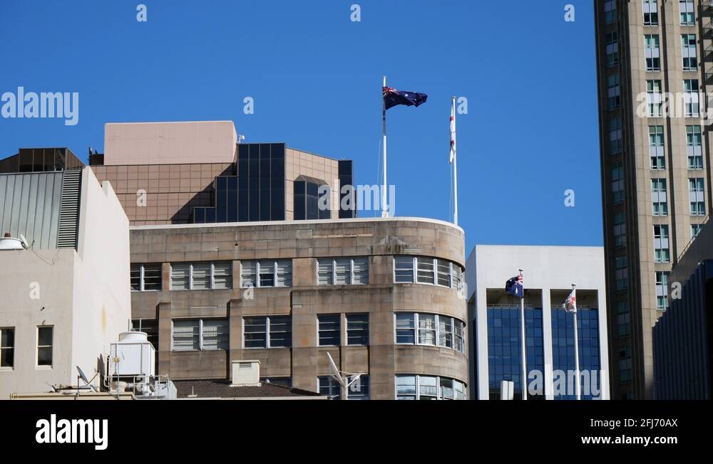 Australian flag on building Stock Videos & Footage - HD and 4K Video ...
