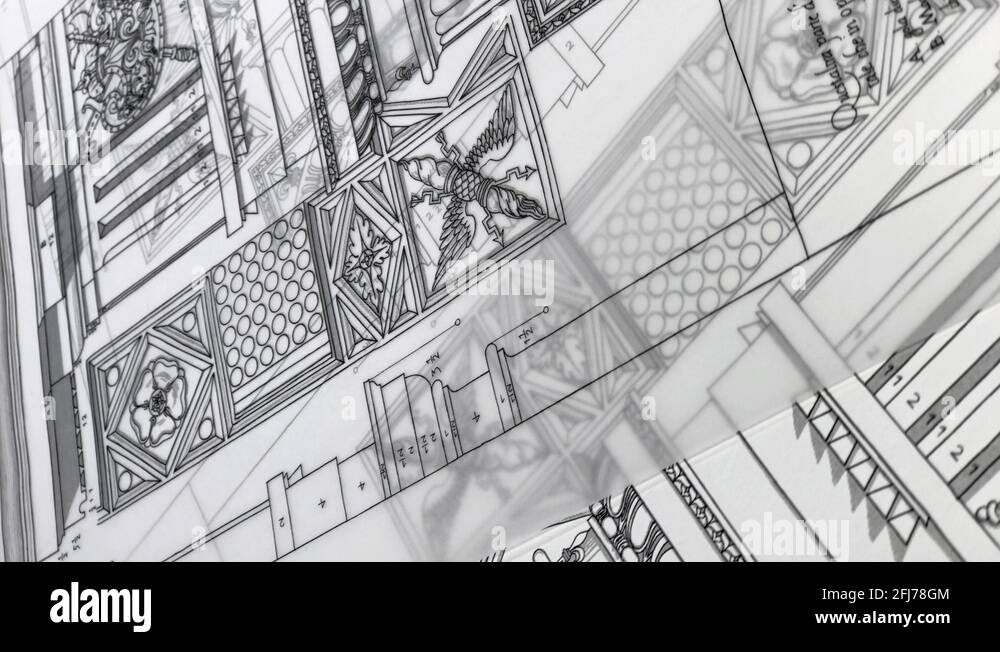 blueprints - drawings of antique architecture - drawings of antique ...