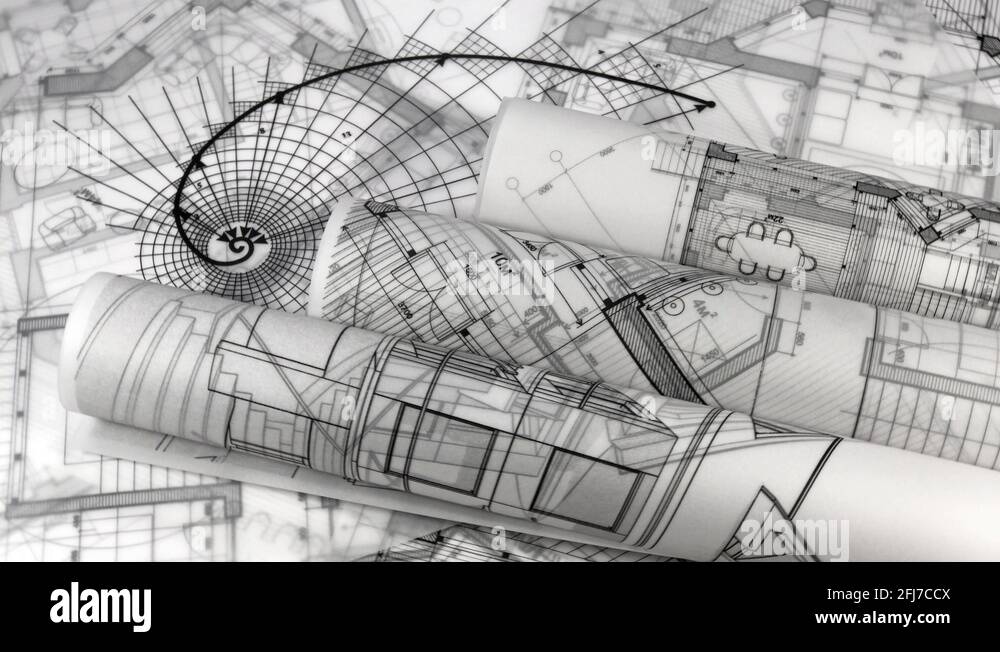 Architectural drawing paper rolls Stock Videos & Footage - HD and 4K ...