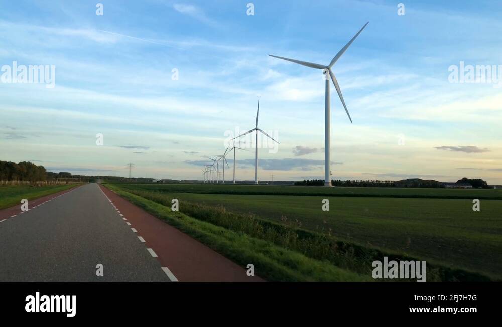 Driving along wind turbines Stock Videos & Footage - HD and 4K Video ...