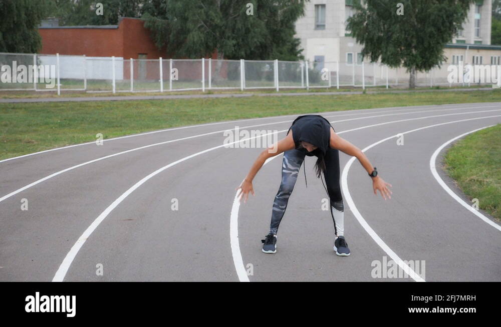 beautiful girl doing cross fit exercises, jumping and clapping Stock ...