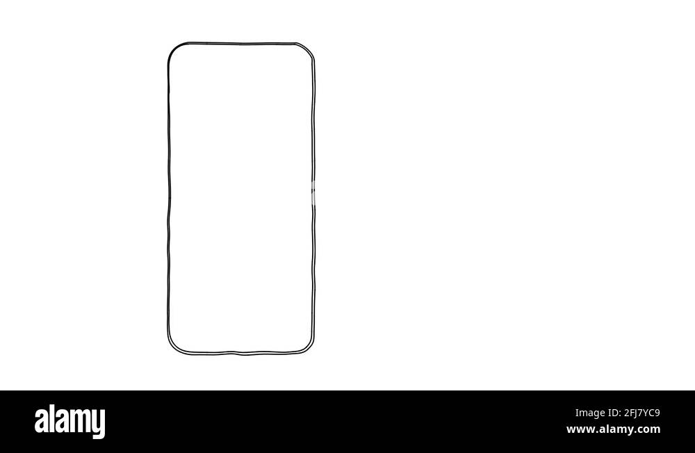 Animated drawing of smartphone blank app icons Stock Video Footage - Alamy