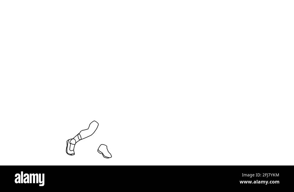 Animated drawing of male tennis player in serving position Stock Video ...