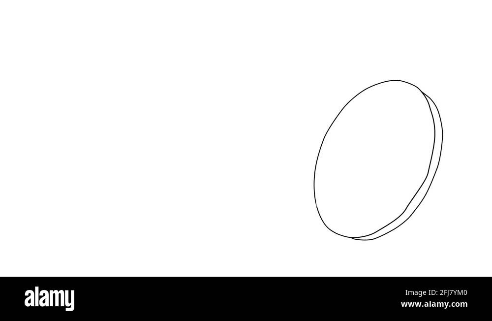 Animated drawing of market share distribution pie chart social media ...