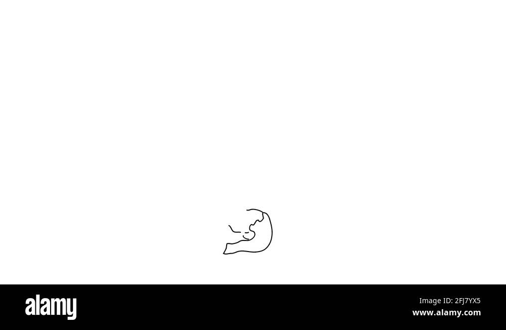 Animated drawing of yoga woman in bridge pose asana posture Stock Video ...