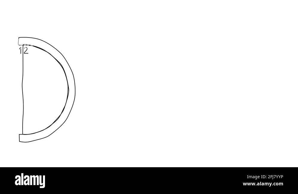 Animated drawing of woman brisk walking with time passage clock in ...