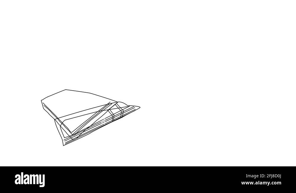 Animated drawing of TOP SECRET manila folder file papers Stock Video ...