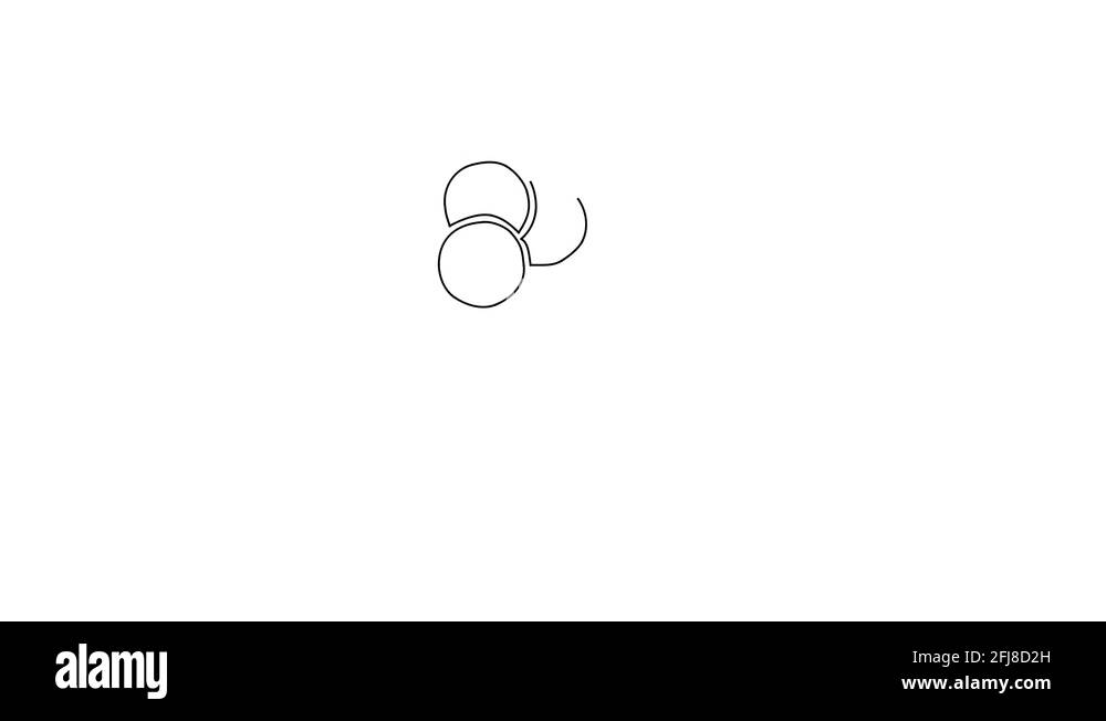 Animated drawing of no ice cream allowed sign Stock Video Footage - Alamy