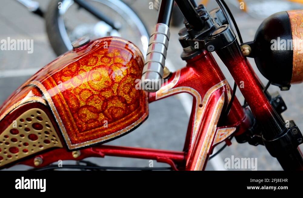 Harley davidson motorcycle - creative custom Stock Video Footage - Alamy