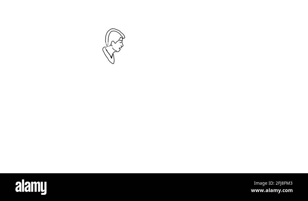 Animated drawing of isolated male football soccer player in running ...