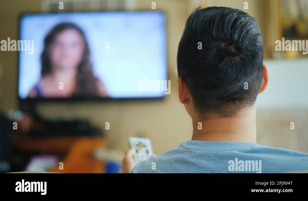 Man watching tv rear view Stock Videos & Footage - HD and 4K Video ...