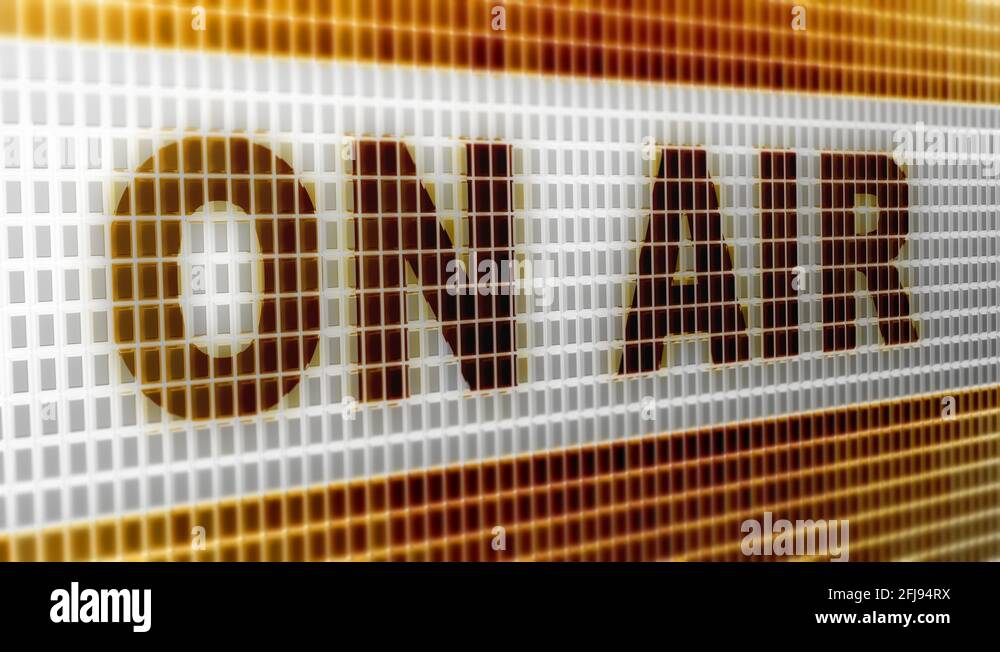 "ON AIR" on the Screen. 4K Resolution. Encoder Prores 4444. Looping ...