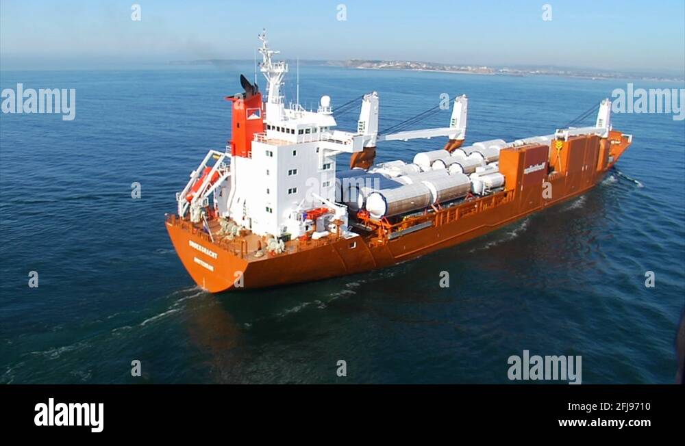 Container ship entering harbour Stock Videos & Footage - HD and 4K ...