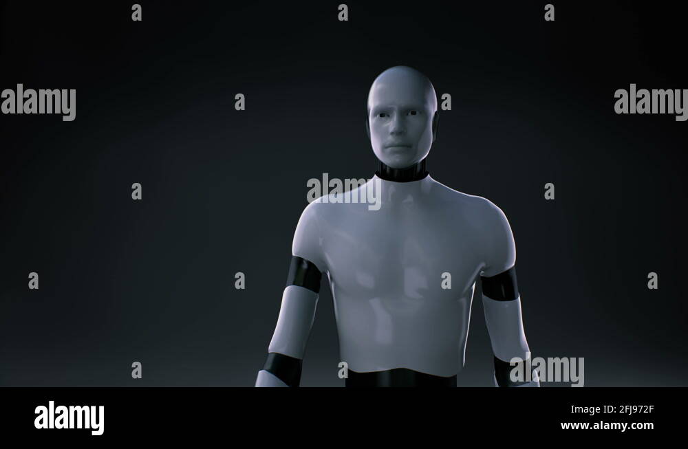 Robot touch Smart Factory, solar panel, generator connect earth. IoT ...